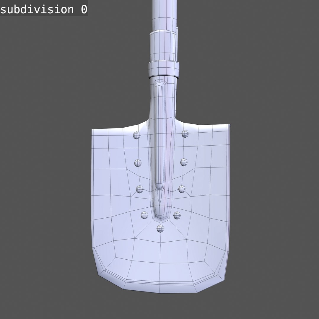 3d Model Of Military Soviet Shovel