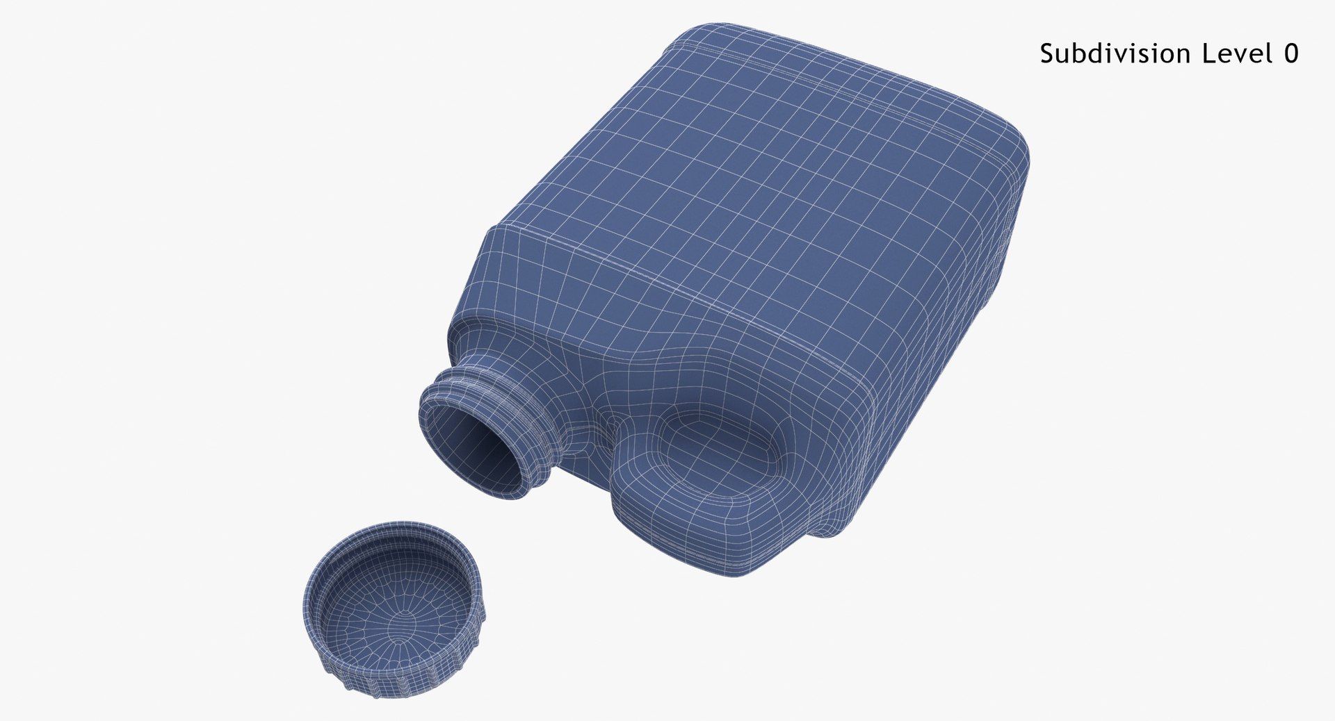 3D Plastic F Style Bottle 4oz With Ribbed Plastic Buttress Cap 02 ...