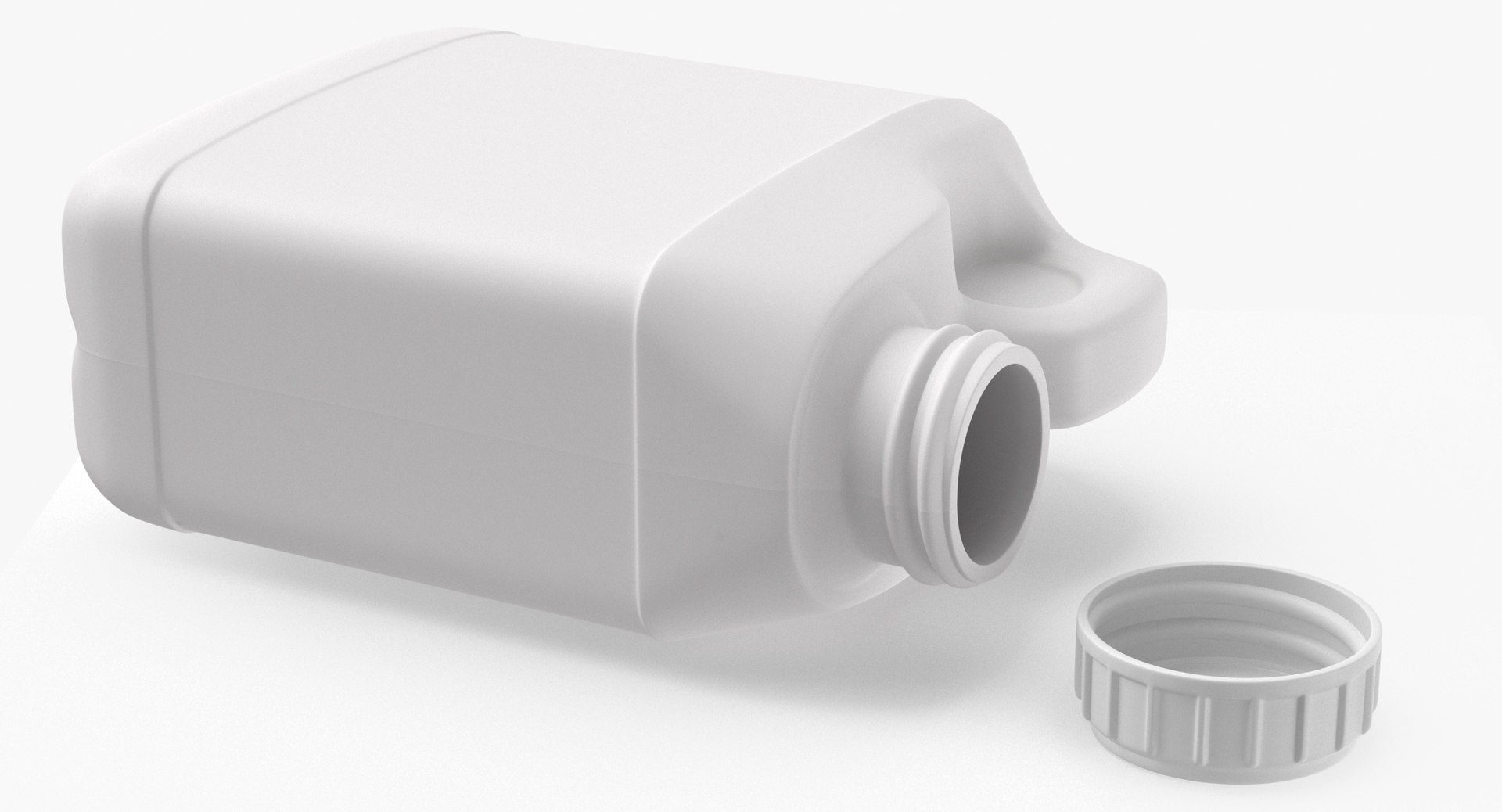 3D Plastic F Style Bottle 4oz With Ribbed Plastic Buttress Cap 02 ...