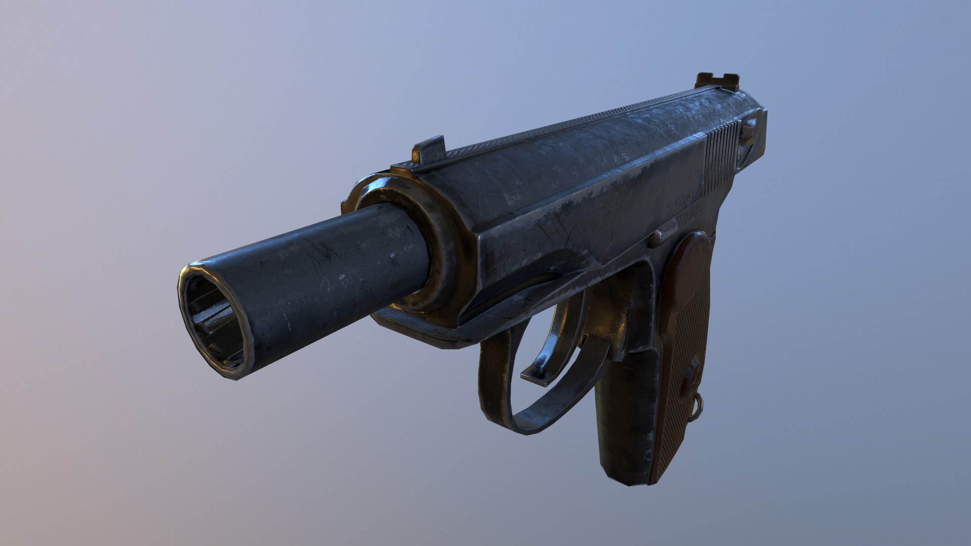 makarov pistol 3d model
