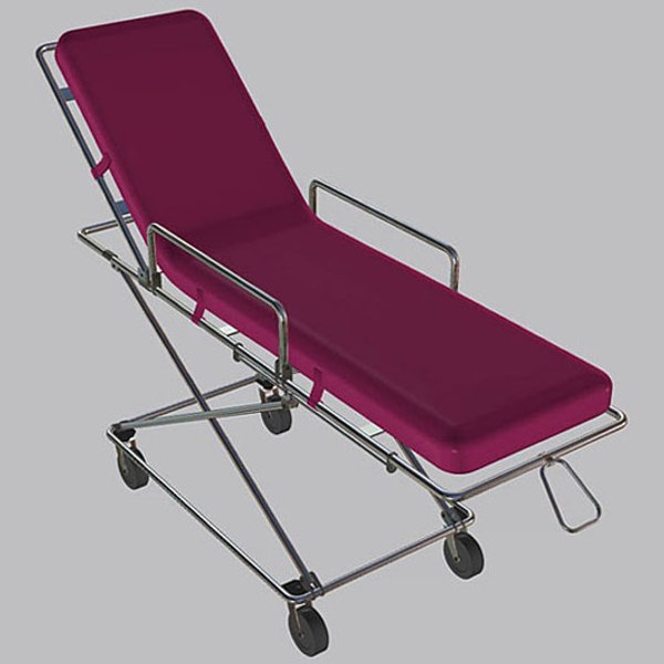 3d medical stretcher gurney model
