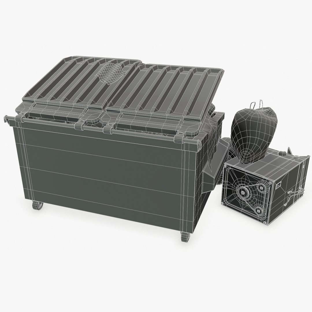 Dumpster pbr unreal 3D model - TurboSquid 1309442