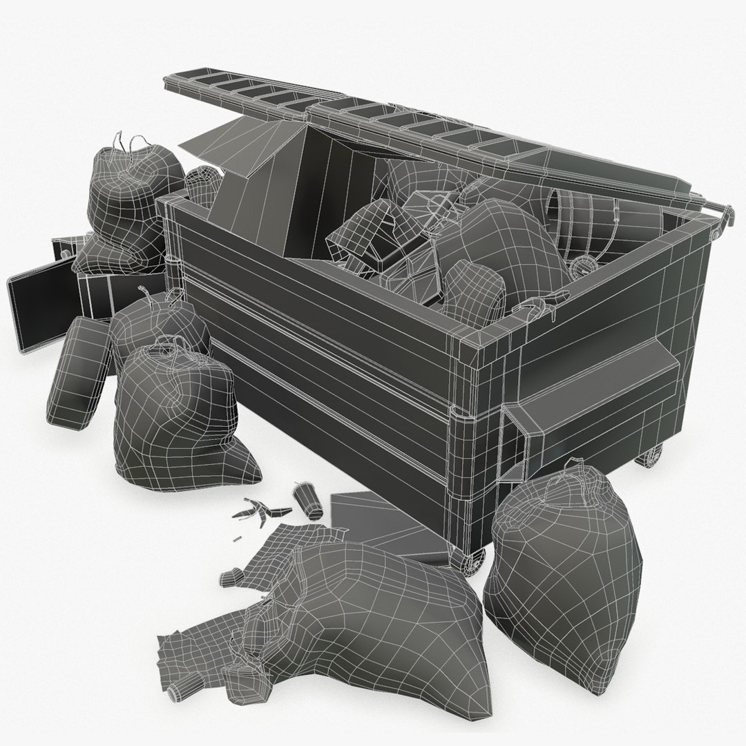 Dumpster pbr unreal 3D model - TurboSquid 1309442