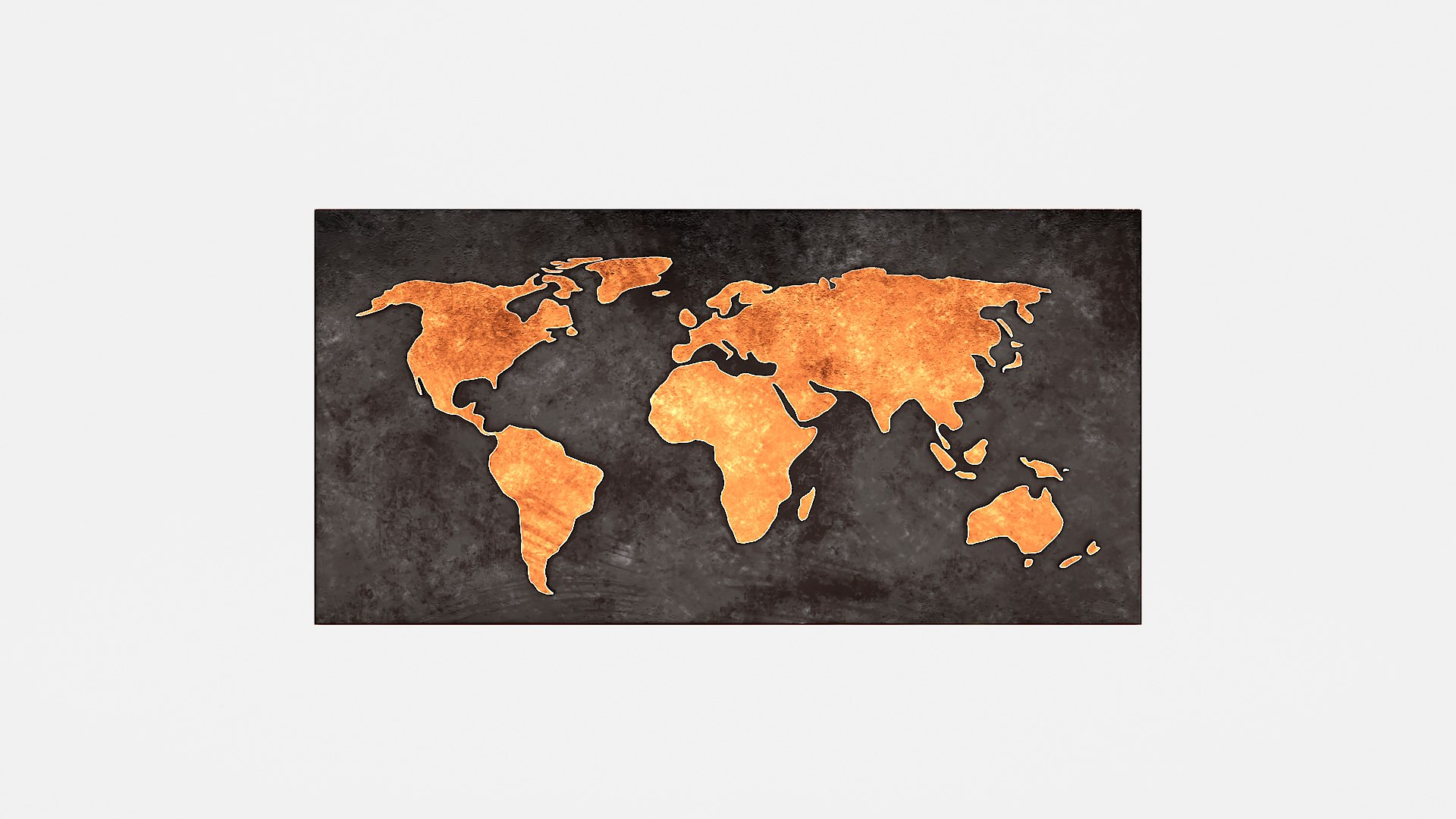 Worldmap Copper 3D Model - TurboSquid 1397344