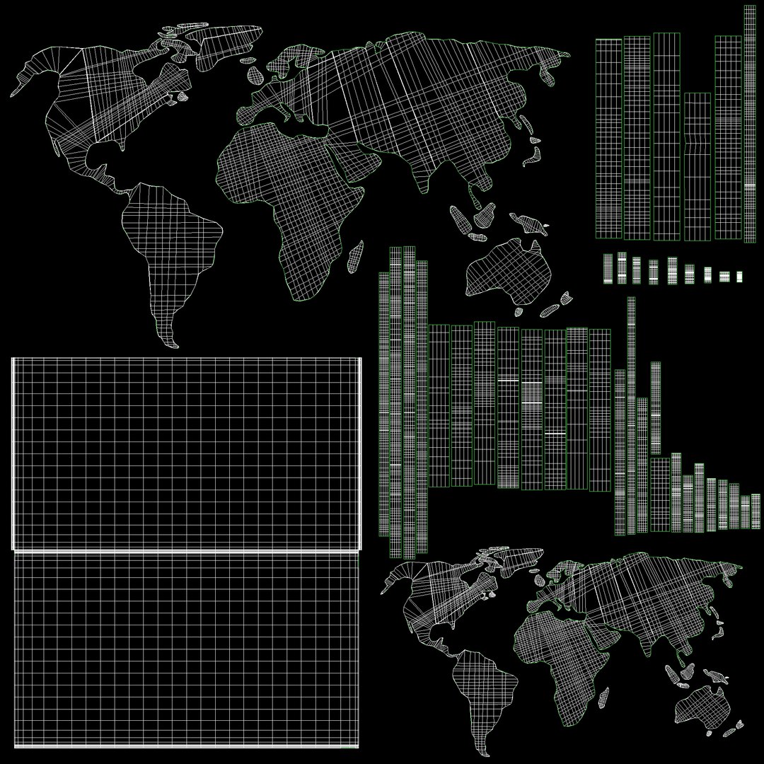 Worldmap Copper 3D Model - TurboSquid 1397344