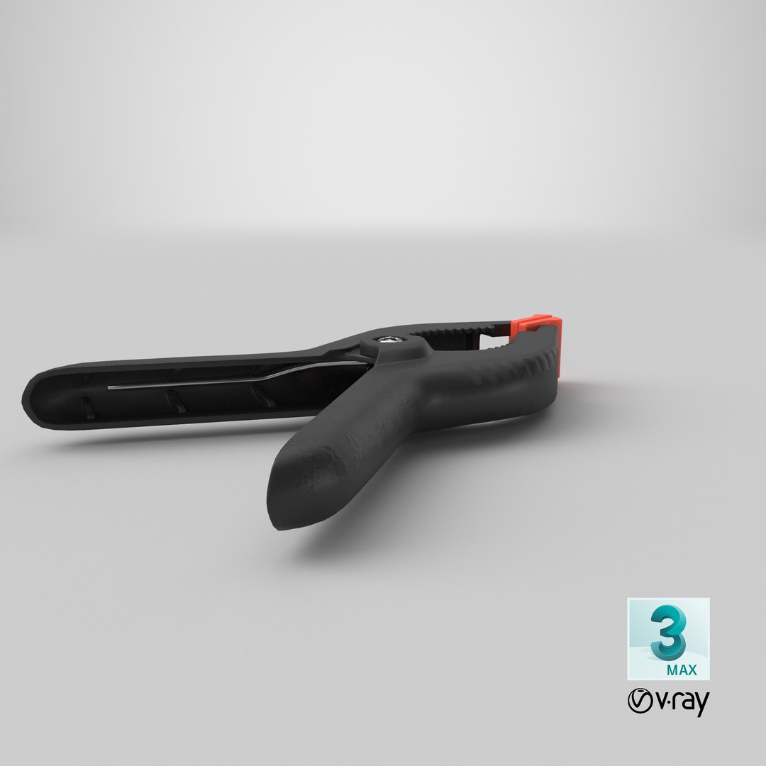 3D Plastic Spring Clamp - TurboSquid 1575792