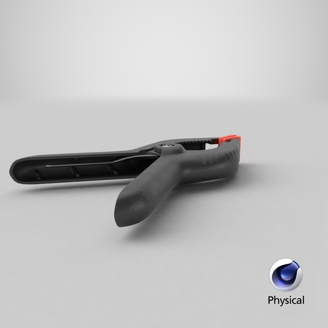 3D Plastic Spring Clamp - TurboSquid 1575792