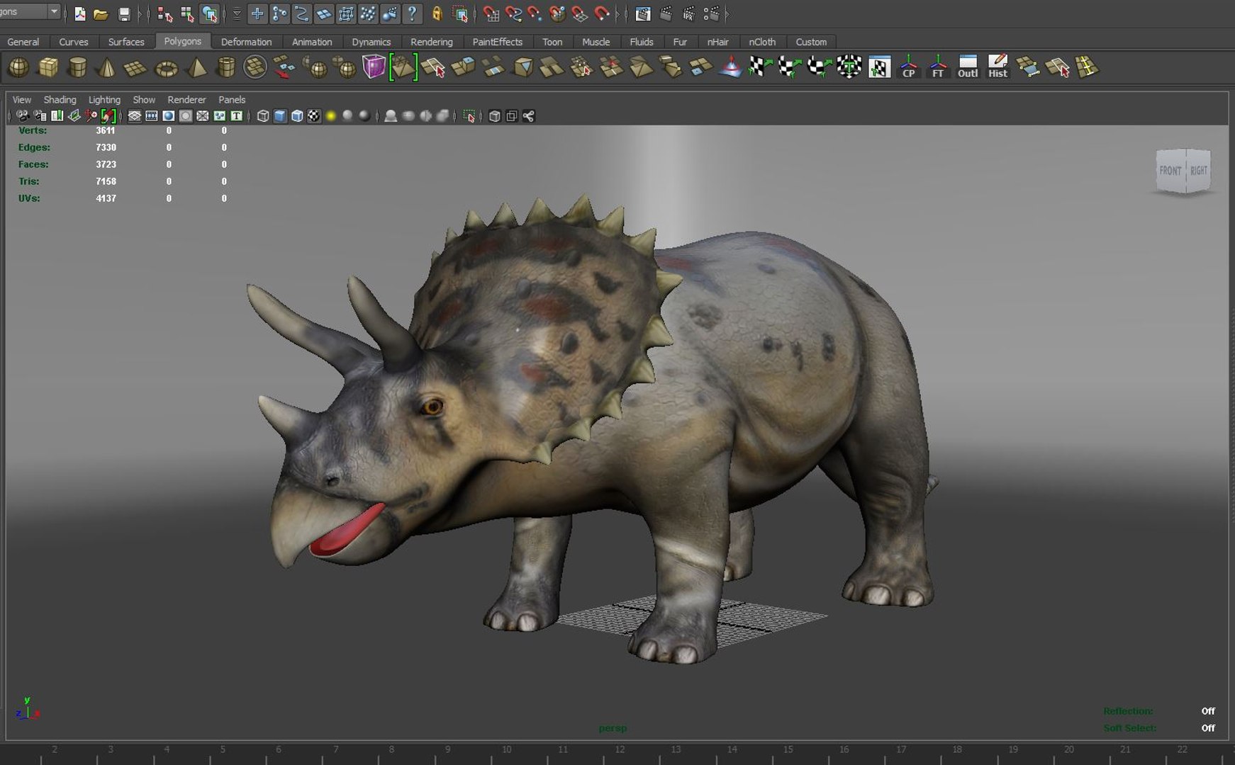 Triceratops Dinosaur Animal 3D Model - TurboSquid 1277998