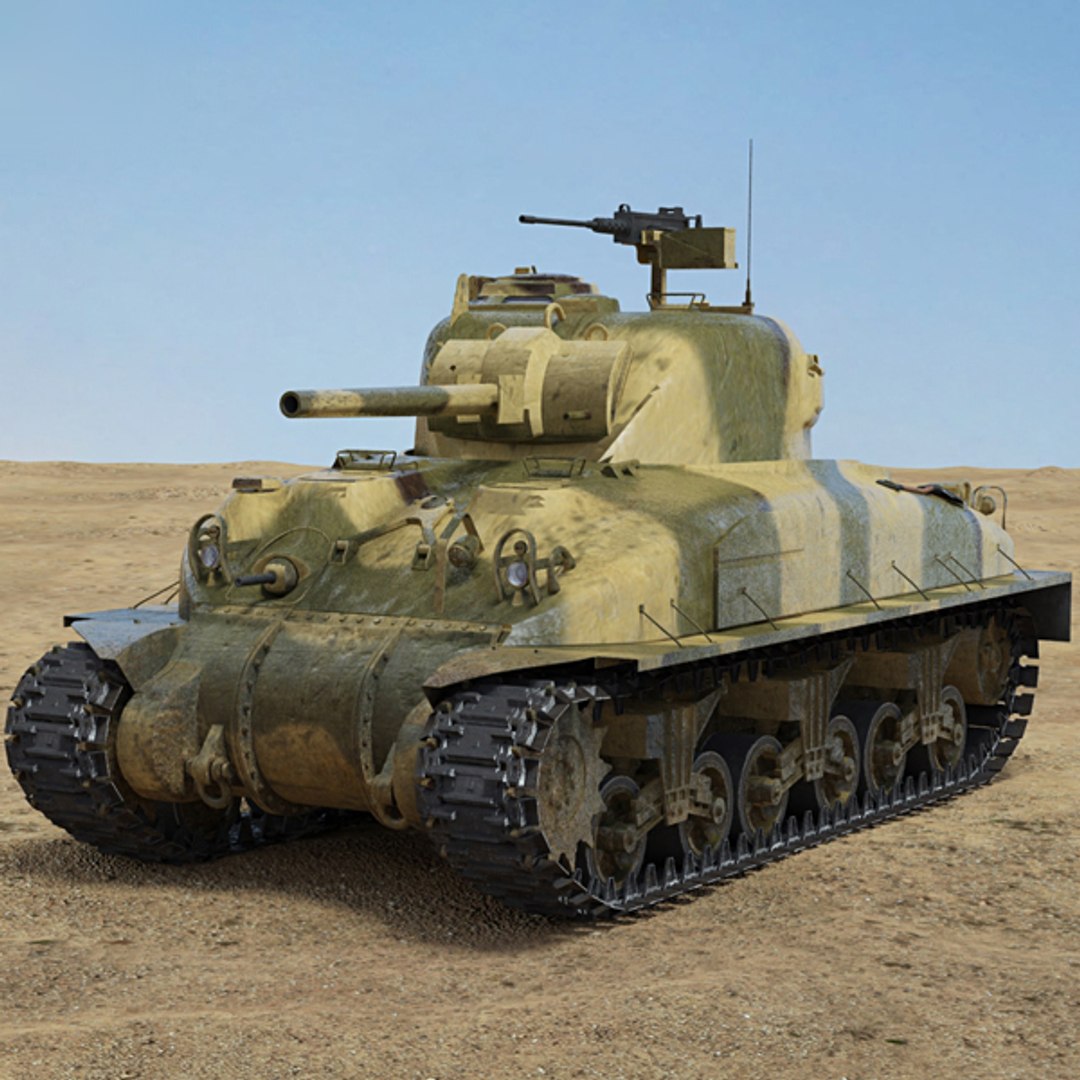 modelo 3d M4A1 Sherman - TurboSquid 1351337