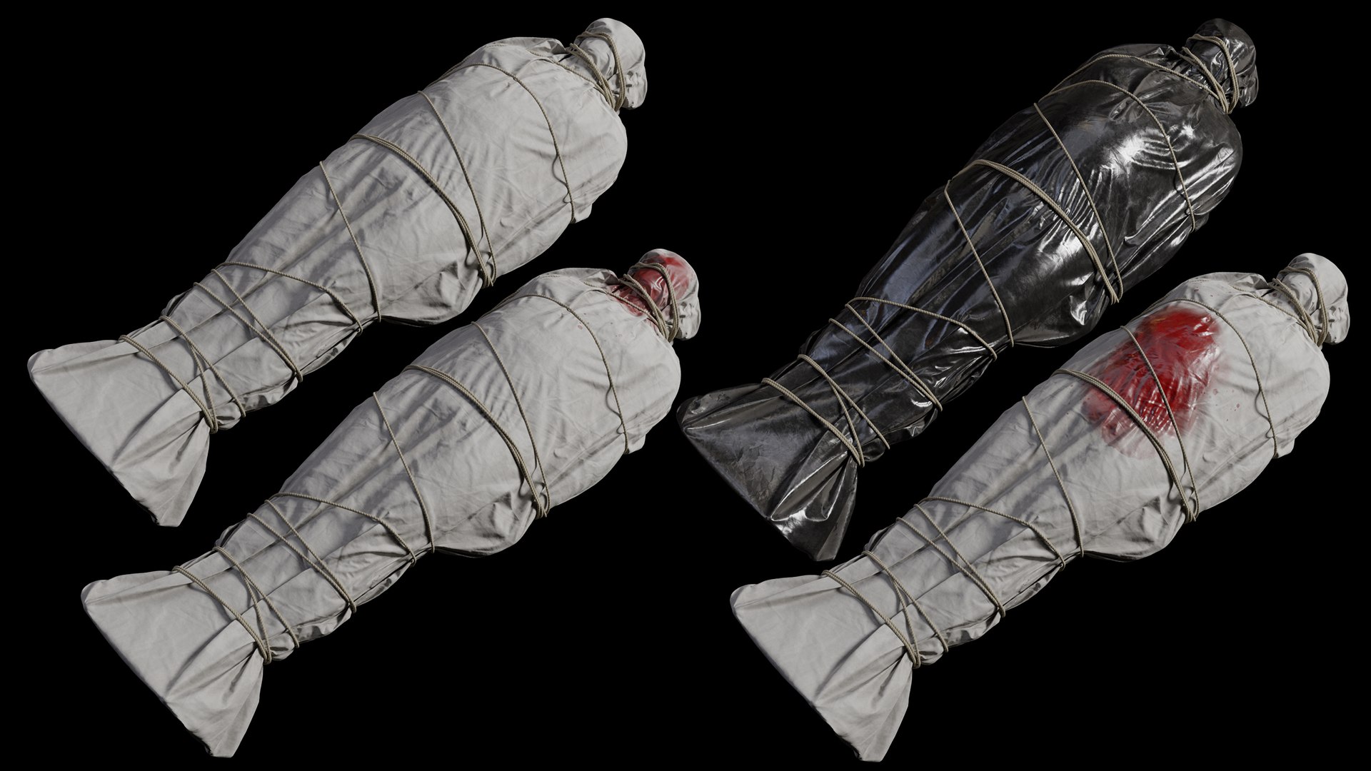 Covered Corpse 09 Low-Poly Model - TurboSquid 2382113