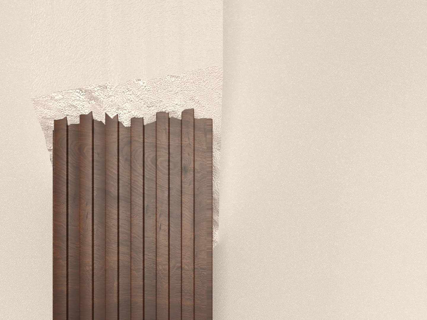 3D Broken Column With Wooden Cladding - TurboSquid 2281659