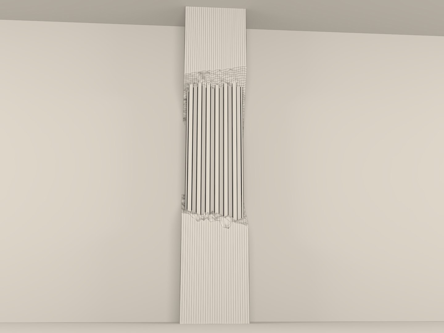 3D Broken Column With Wooden Cladding - TurboSquid 2281659