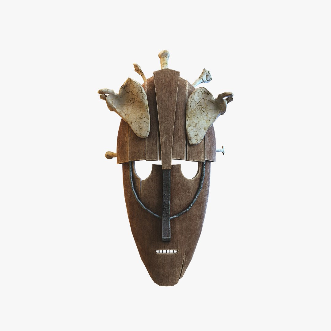 3D wood mask bones - TurboSquid 1166883