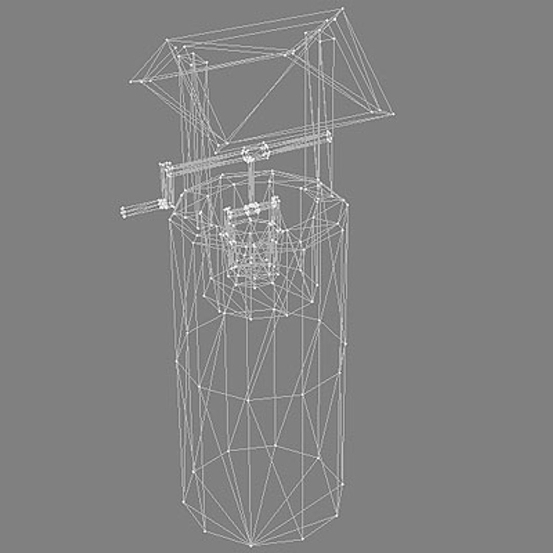 3d historical small construction wall model