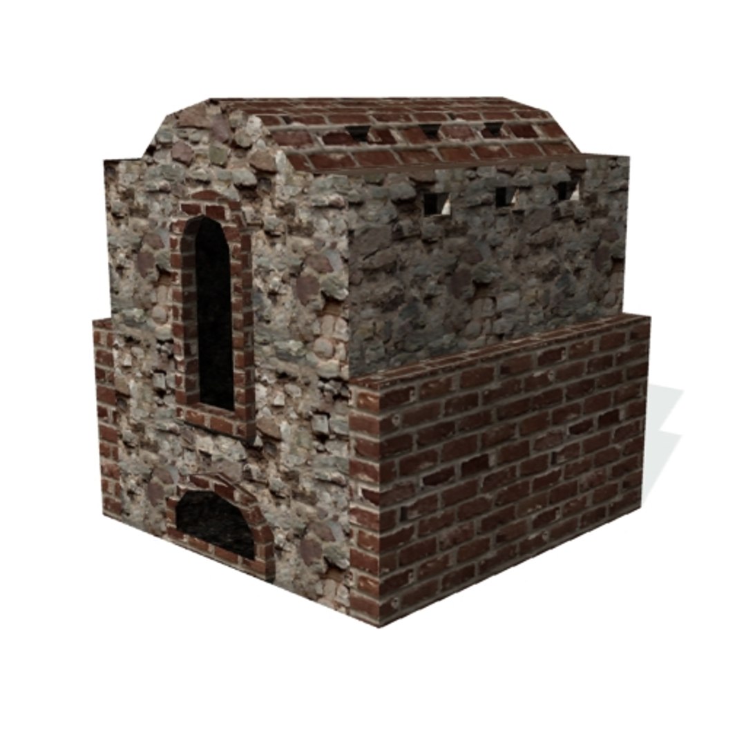 3d Historical Small Construction Wall Model