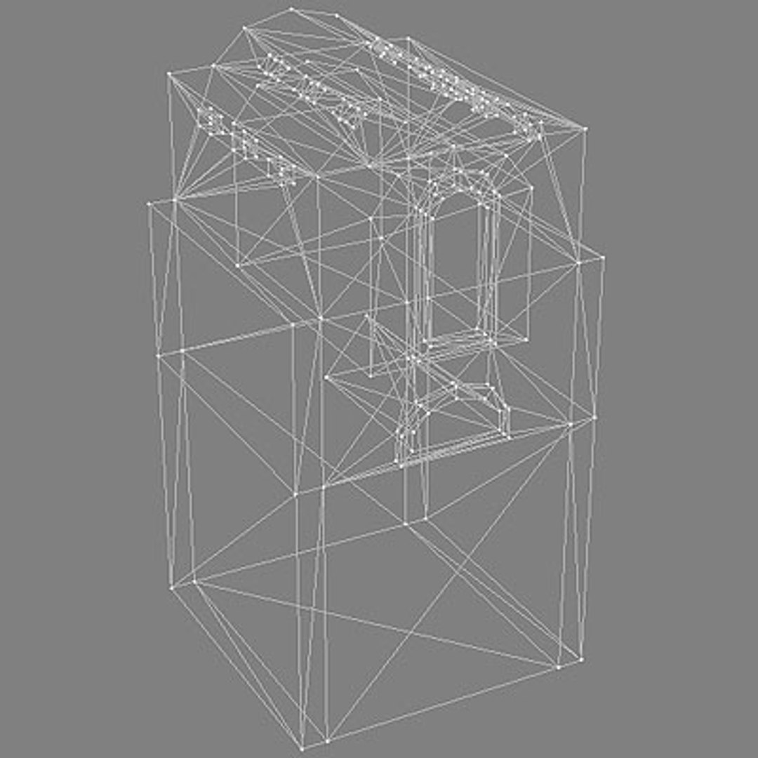 3d historical small construction wall model