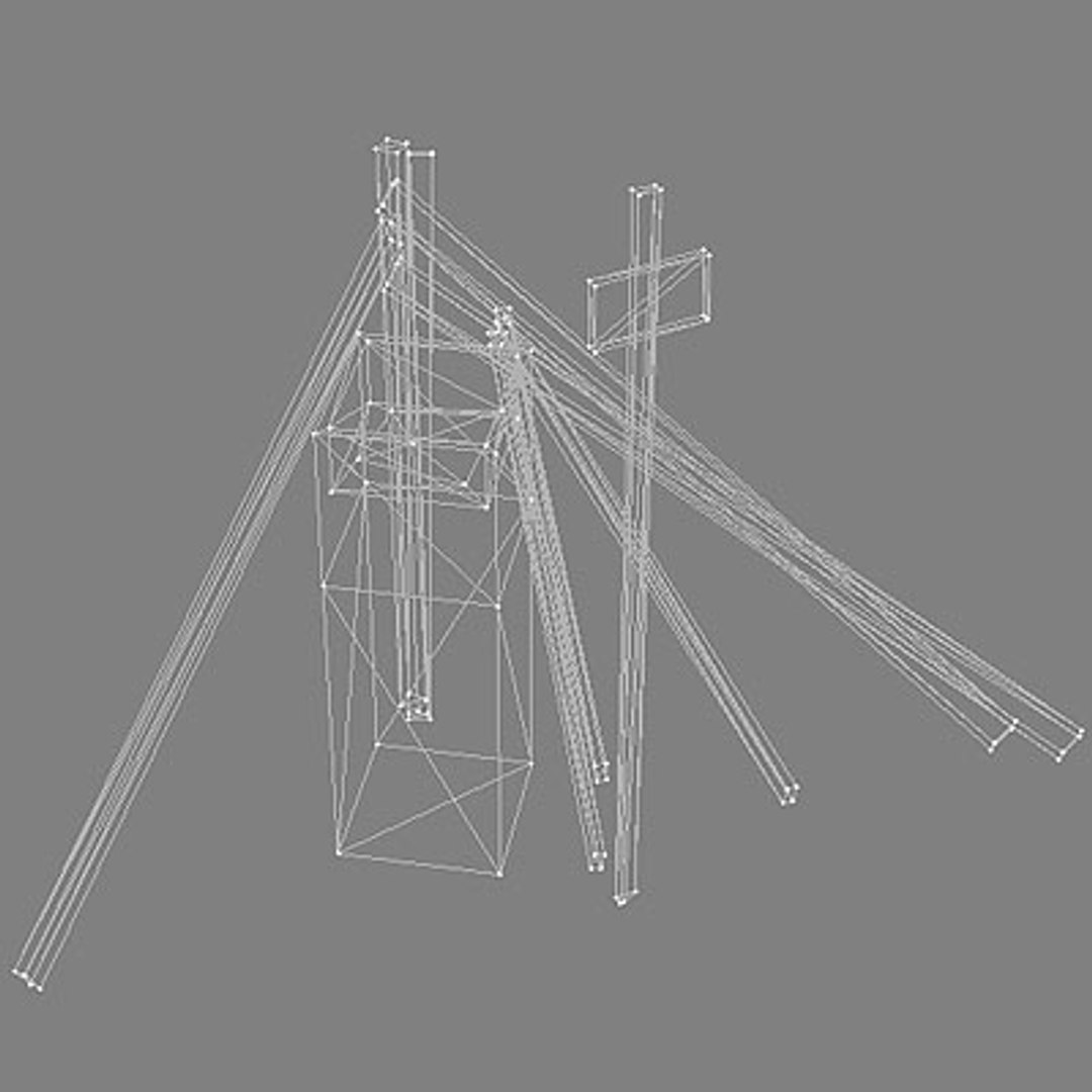 3d historical small construction wall model