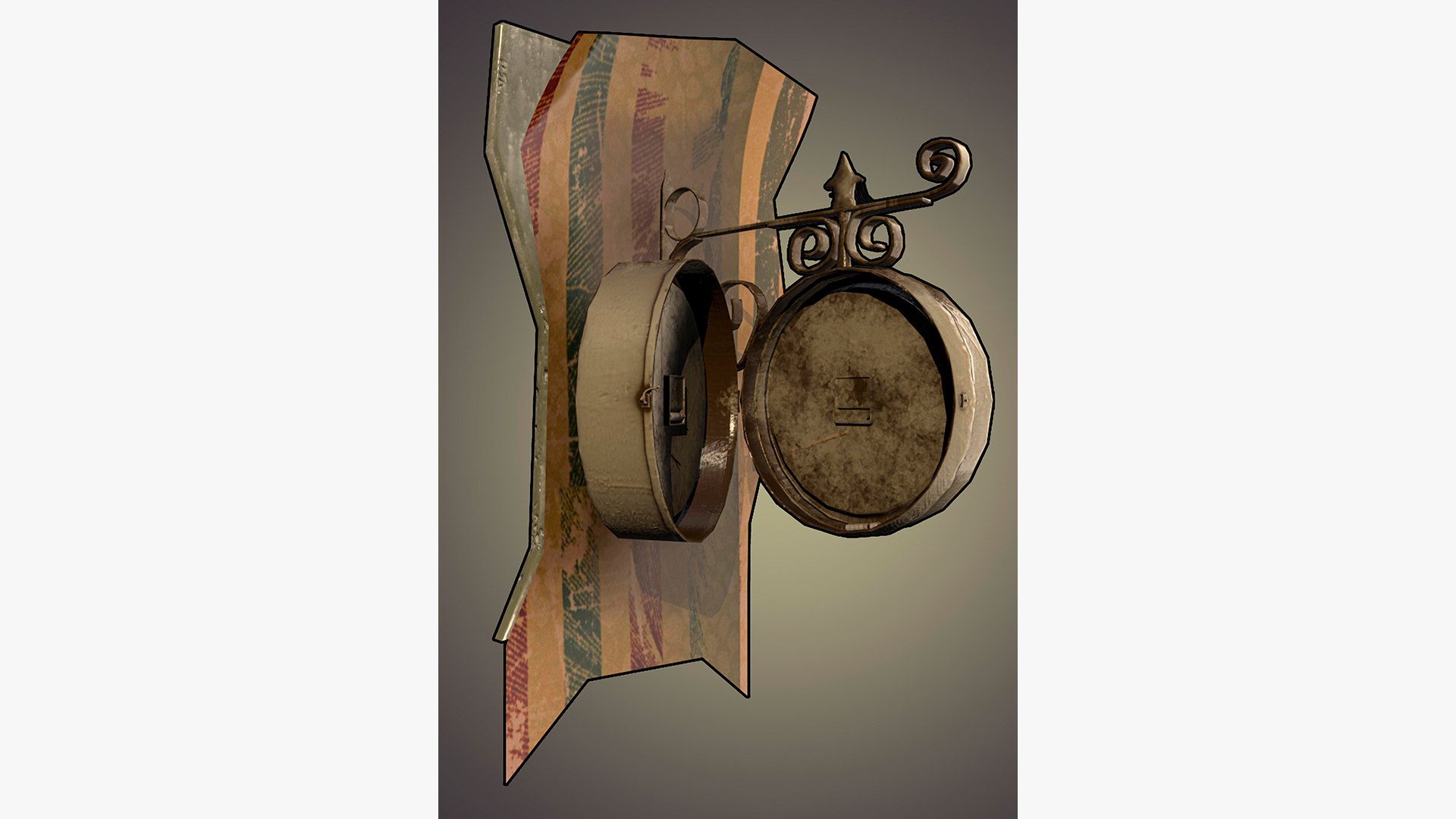 English old interior watches game ready Low-poly 3D model 3D model ...