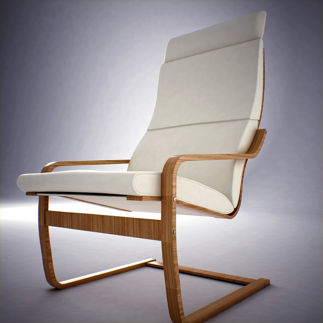 Ikea Poang Armchair 3d Model