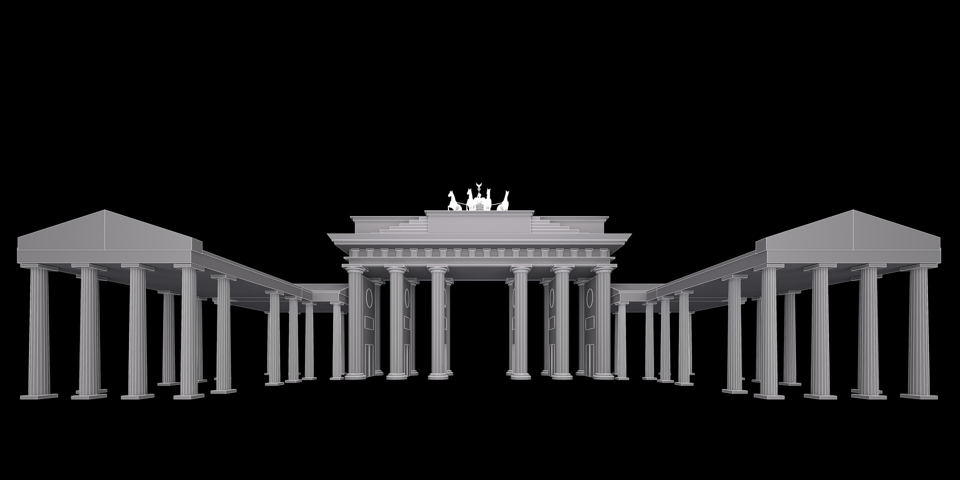 Brandenburg Gate Model - TurboSquid 1407286