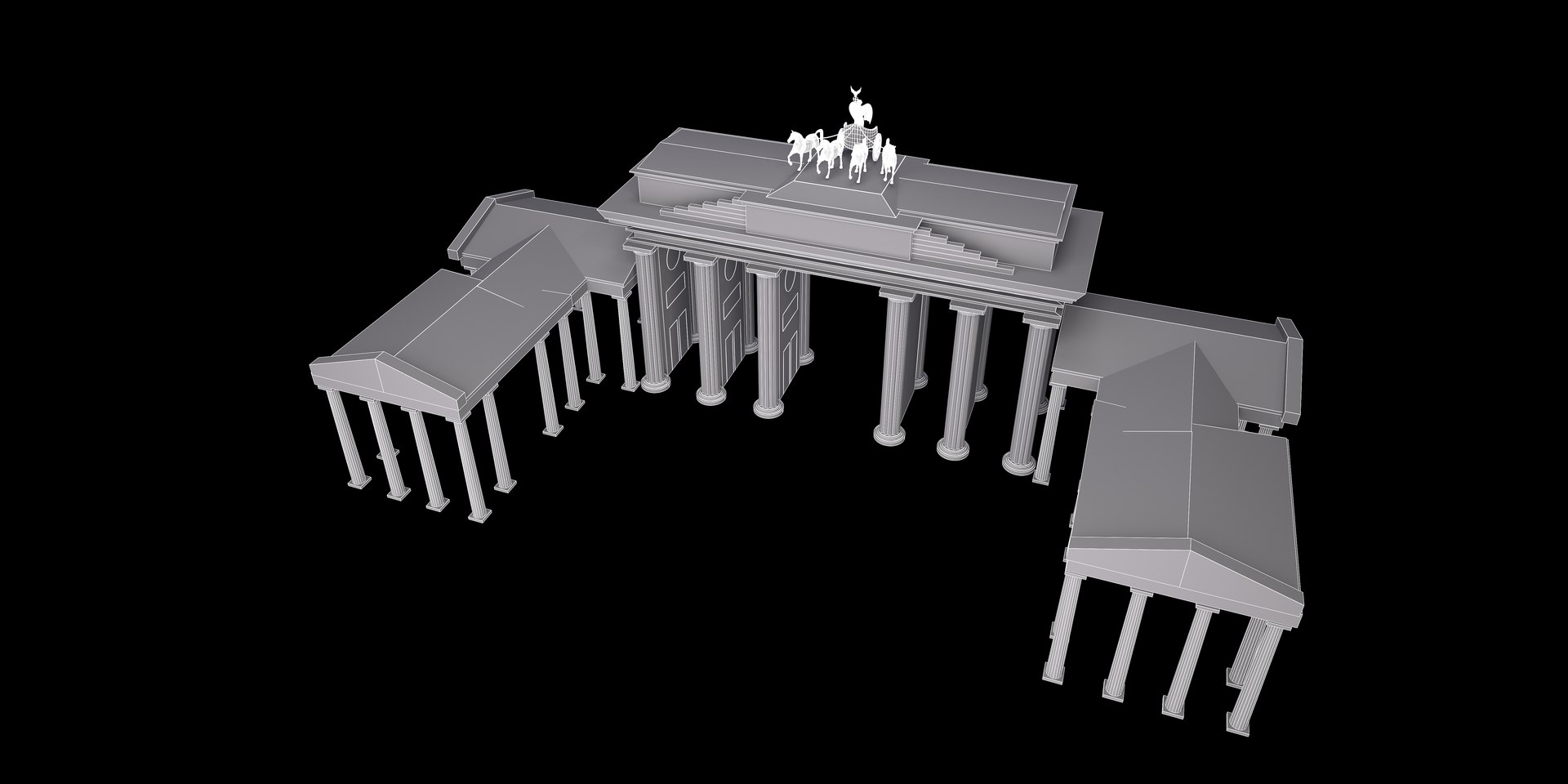 Brandenburg Gate Model - TurboSquid 1407286