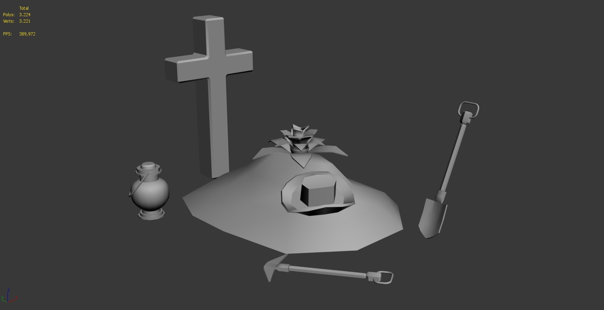 3D grave architectural model - TurboSquid 1544692