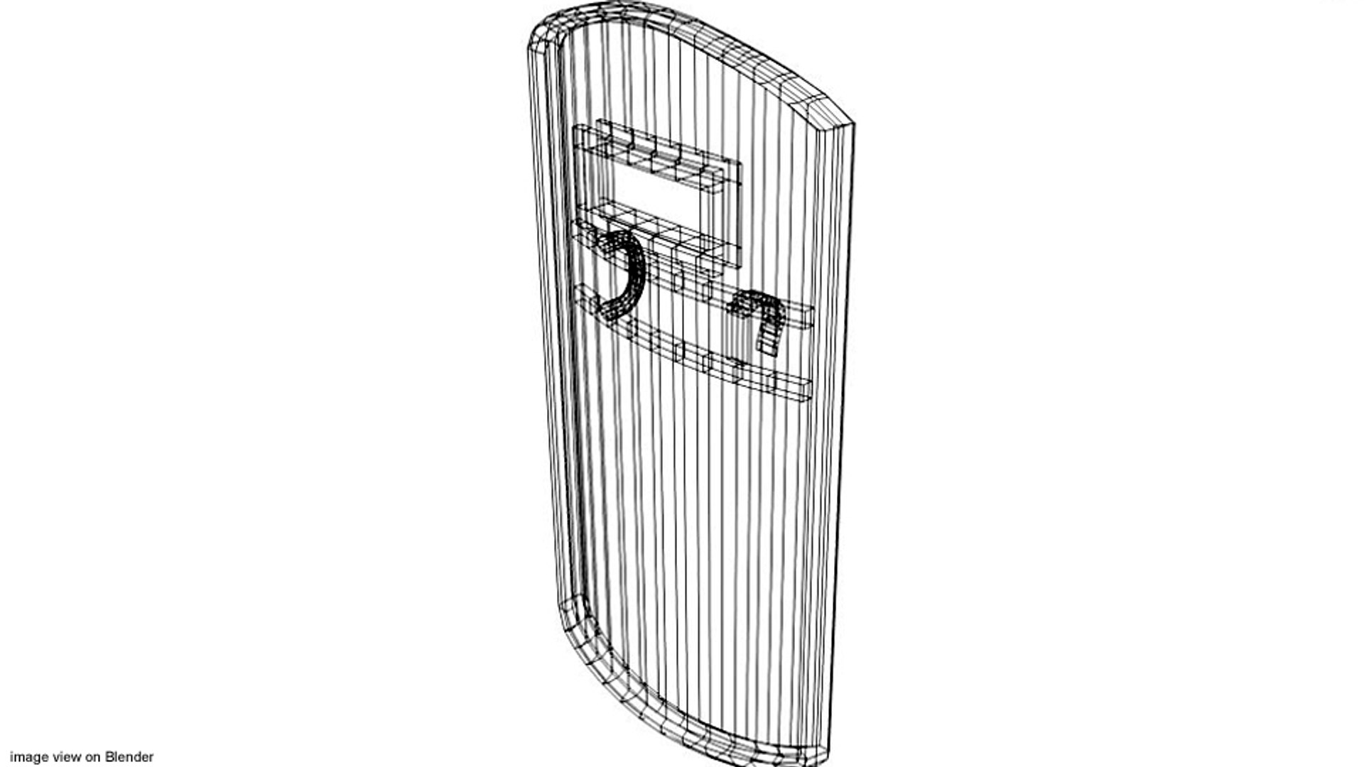 personal armor shield 3d model