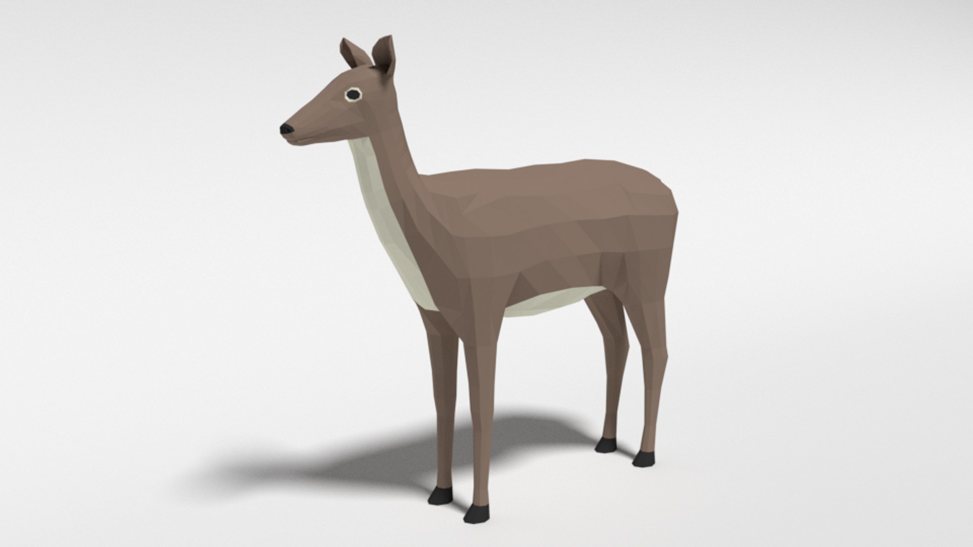3D Female White-tailed Deer - TurboSquid 1539104