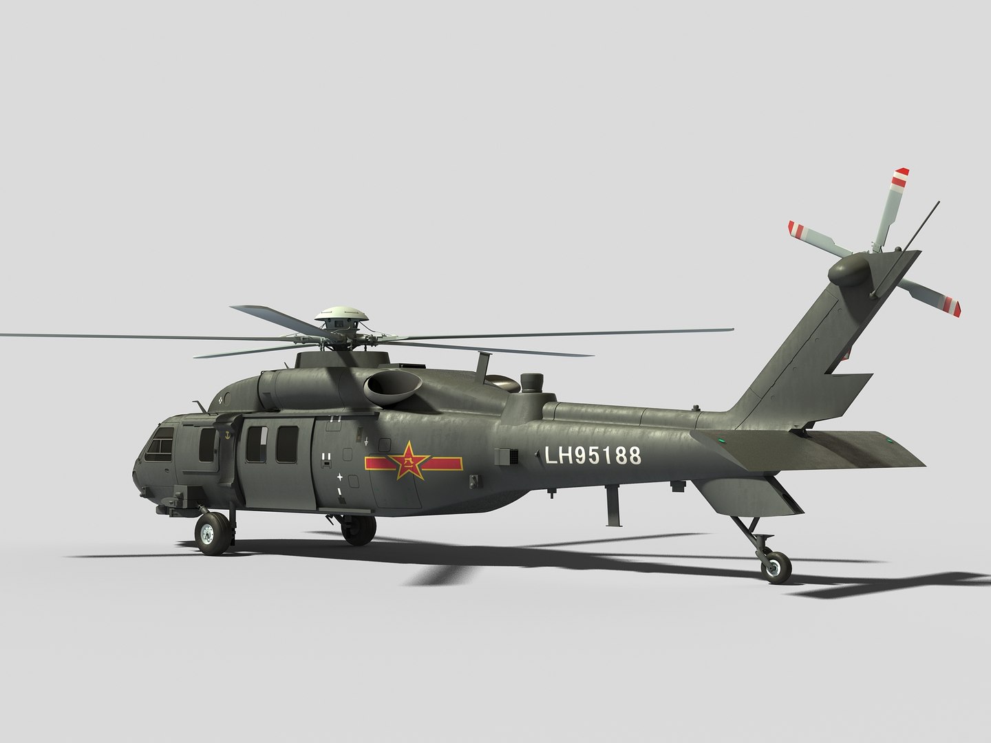 Z-20 Pla Helicopter Model - TurboSquid 1595646
