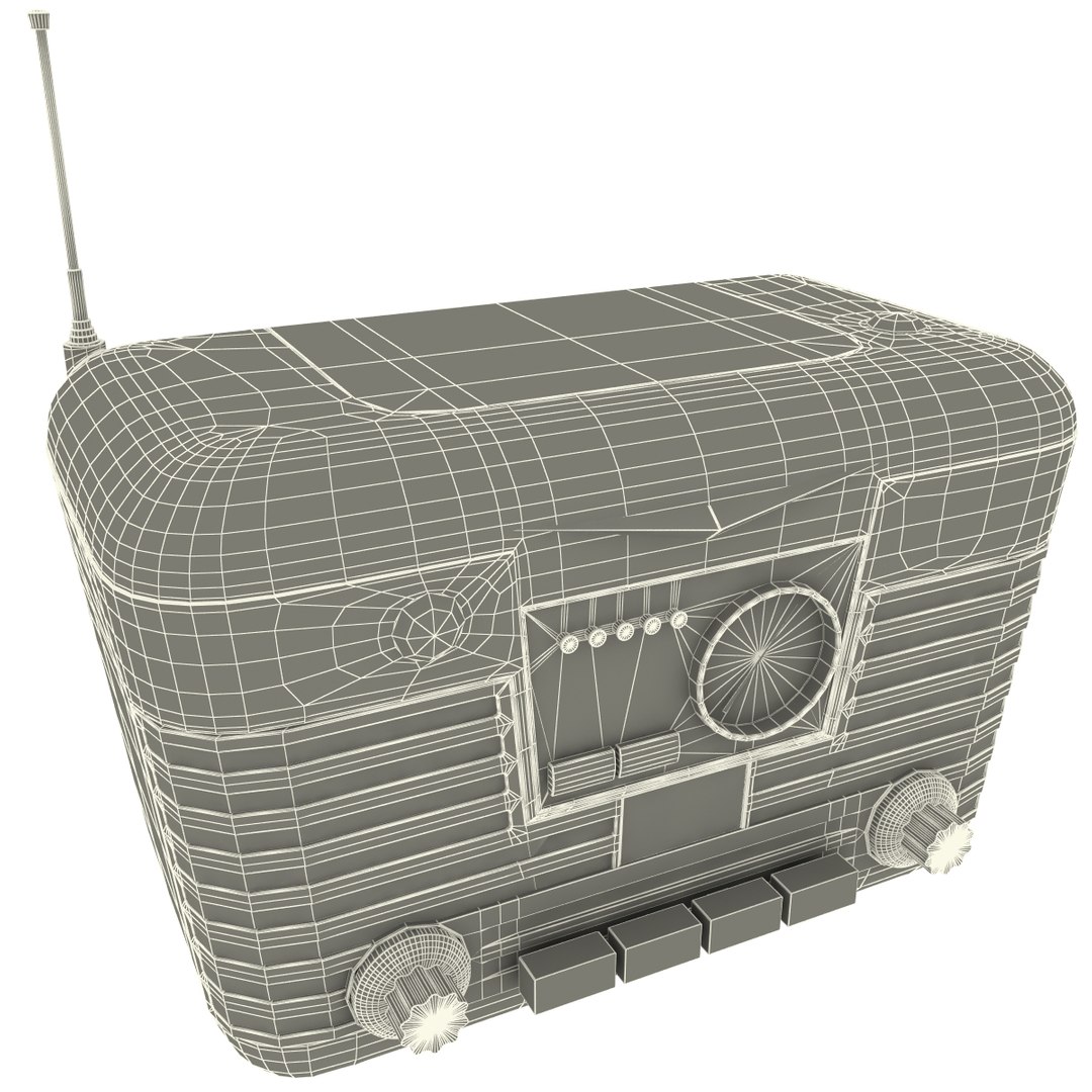 Retro Radio Lenco 3d Model