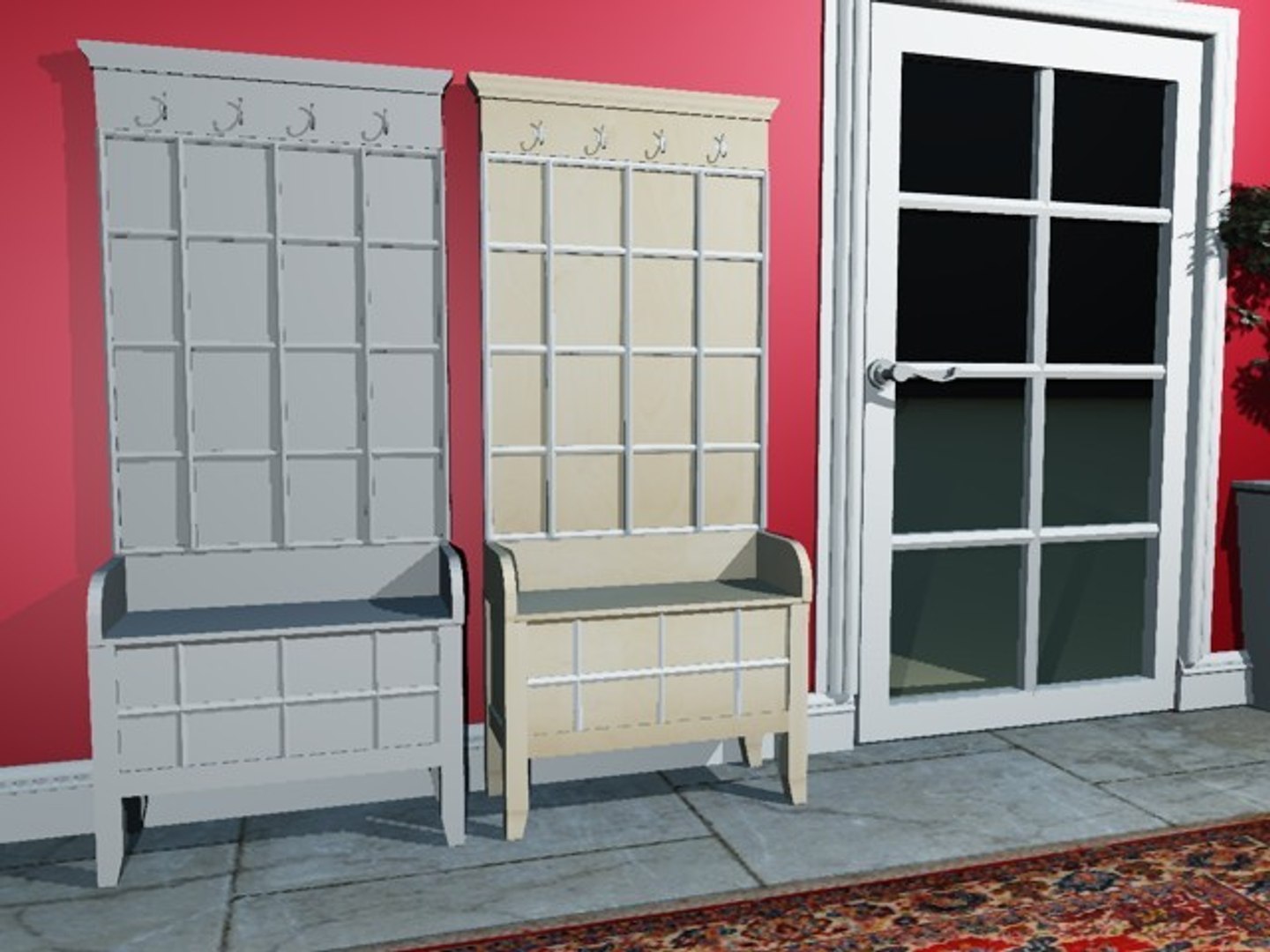 3d Interior Hall Tree