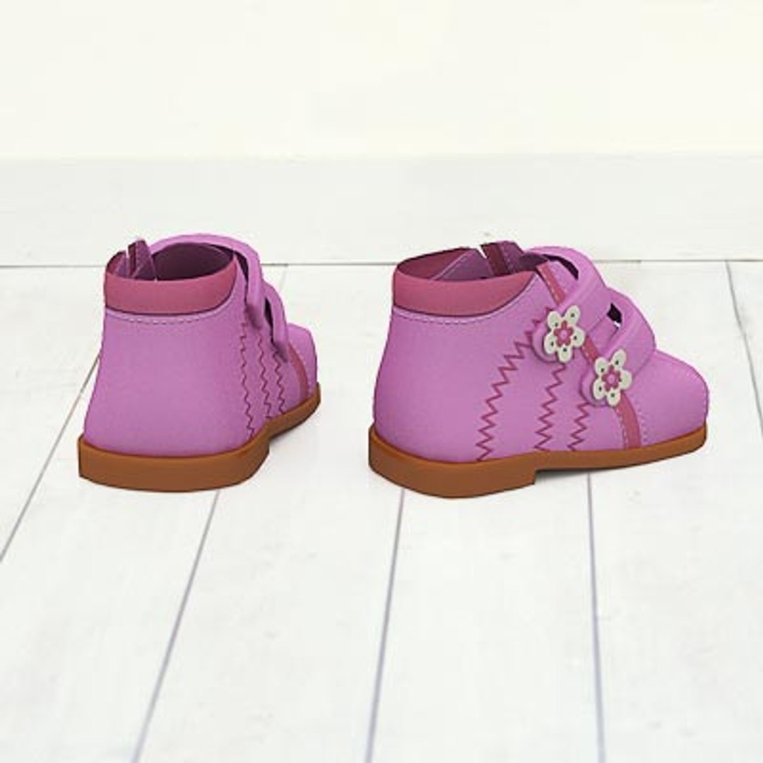 Kids Shoes 3d Model