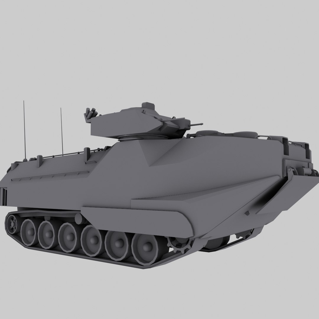 aav-7 amtruck marines 3d model