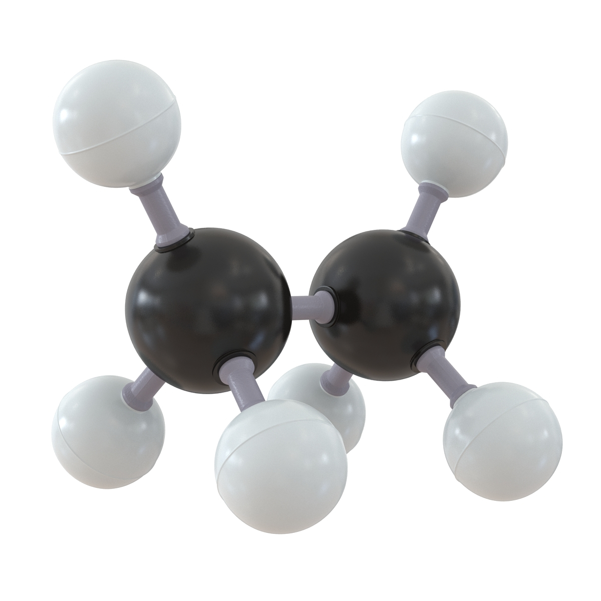 molecules set ethane 3d model