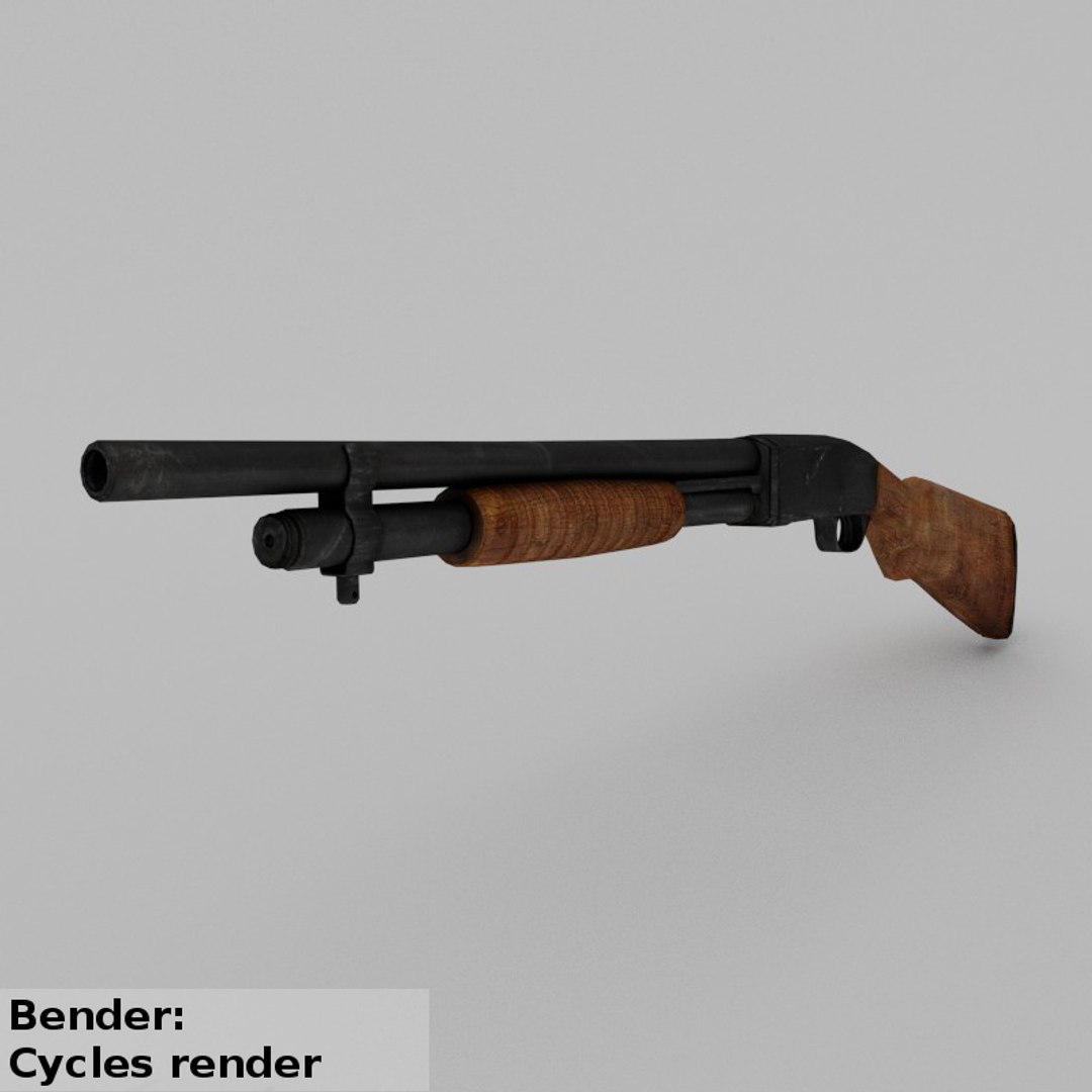 3d shotgun details model