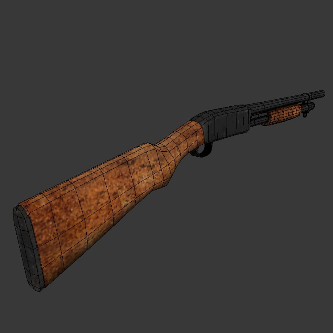 3d shotgun details model
