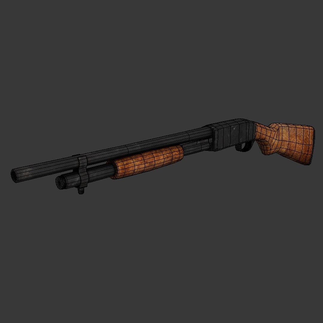 3d shotgun details model