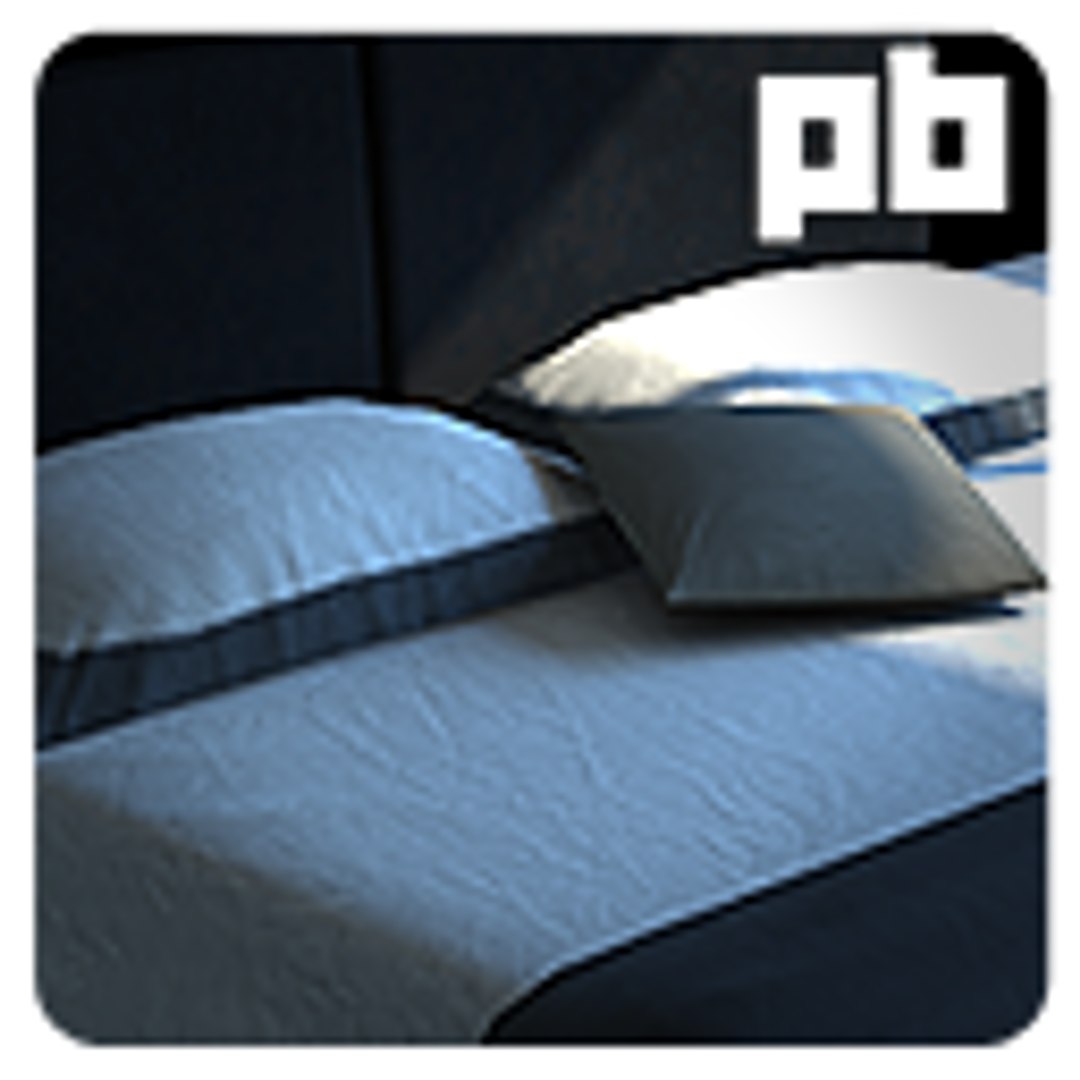 3d model items bedroom pack bed