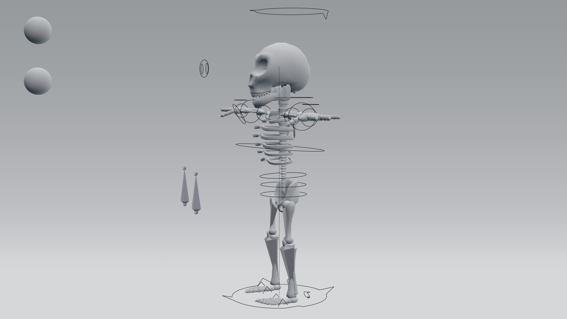Rigged Cartoon Skeleton Model - TurboSquid 1603326