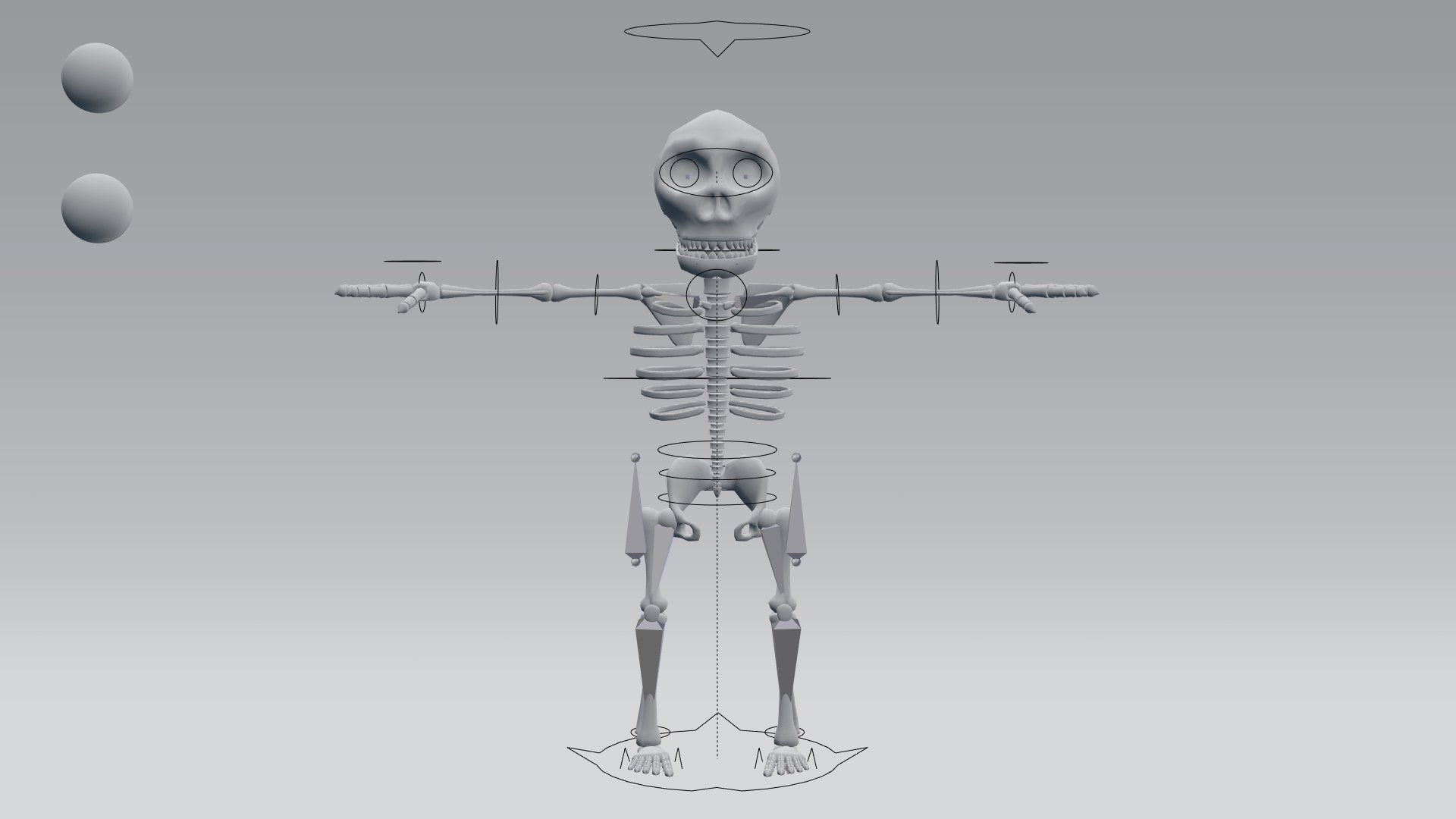 Rigged Cartoon Skeleton Model - TurboSquid 1603326