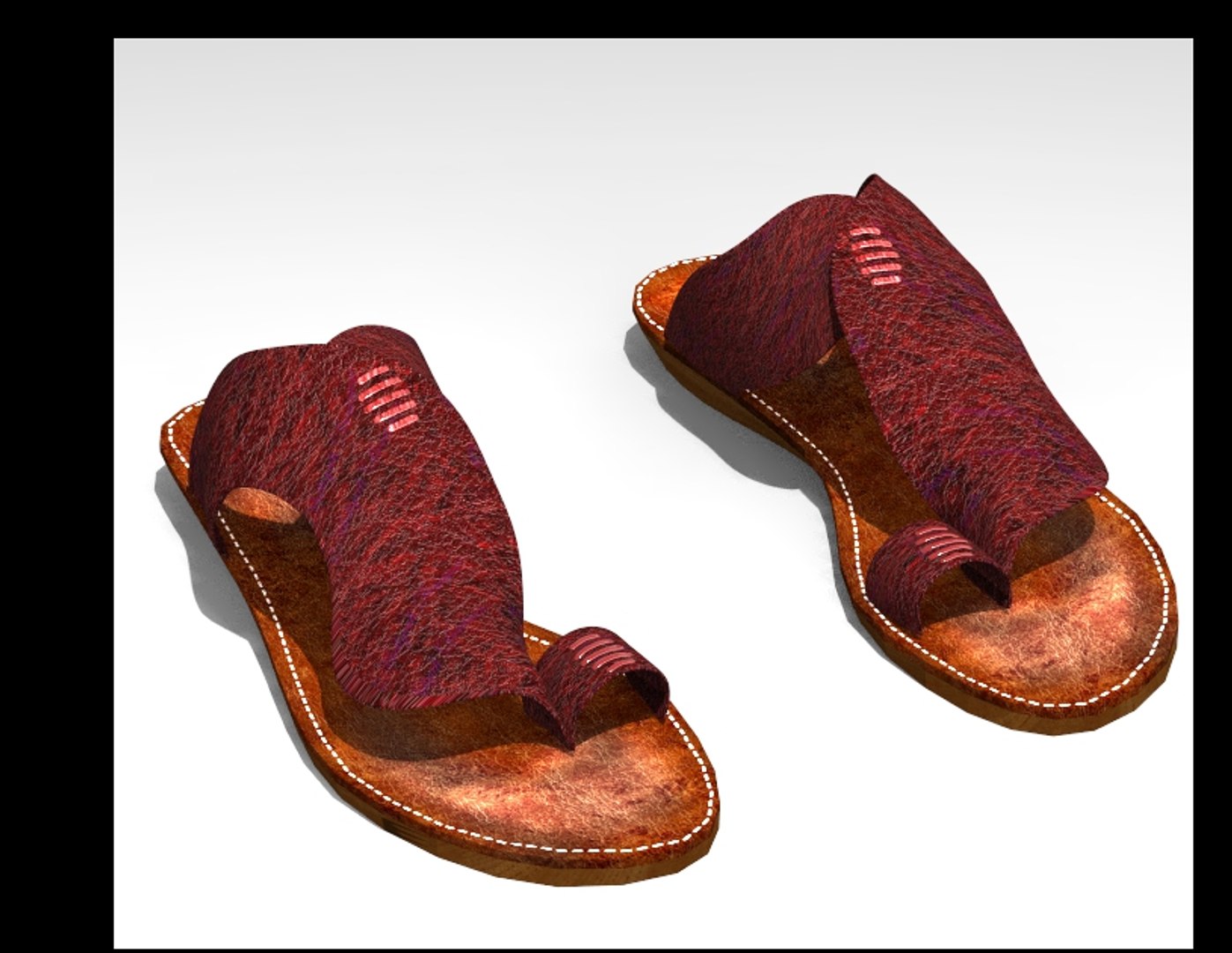 Leather sandal 3D model - TurboSquid 1259390