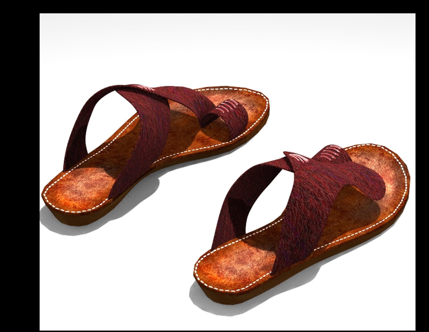 Leather sandal 3D model - TurboSquid 1259390