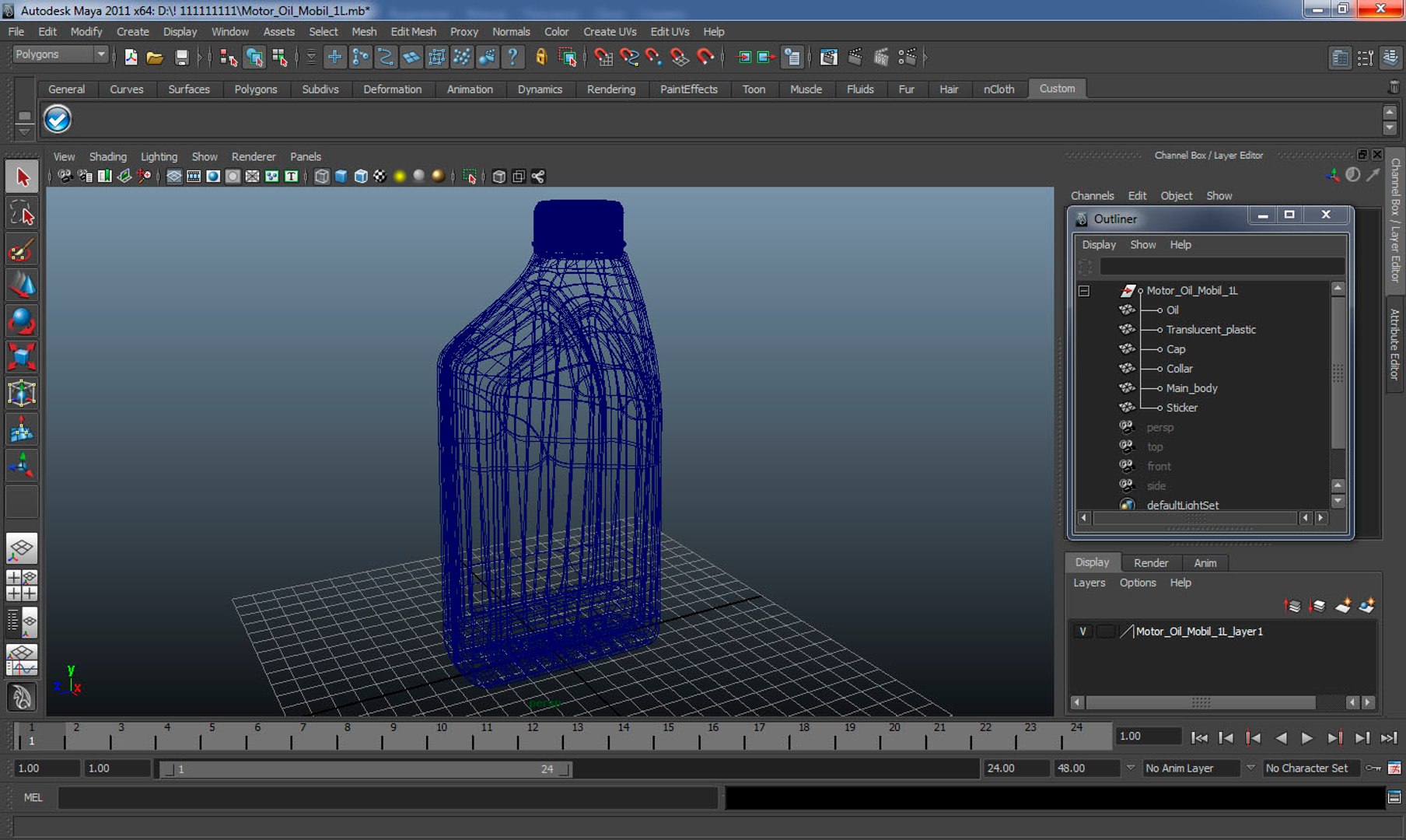 3D Motor Oil Mobil 1l Model - TurboSquid 1366262