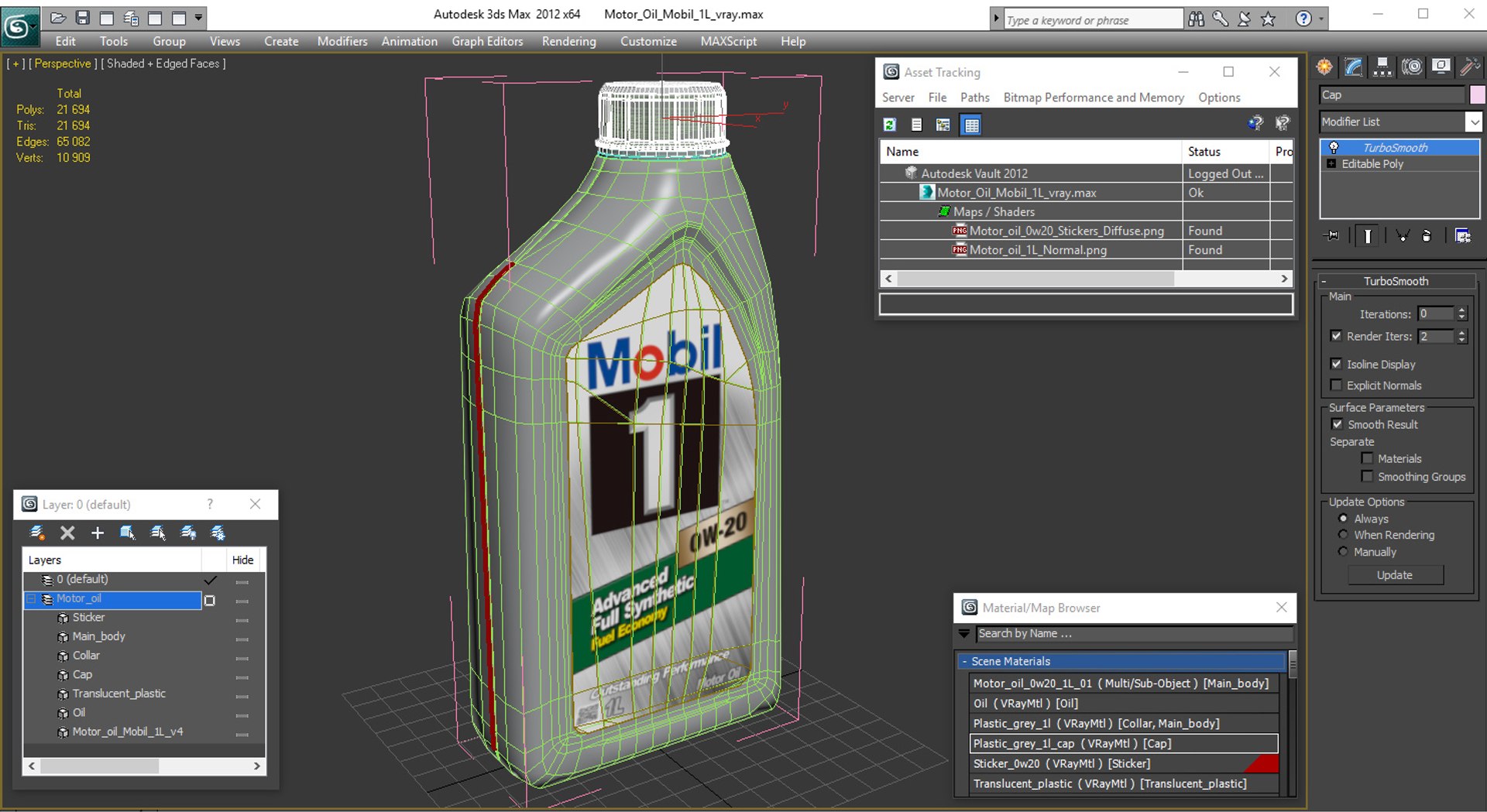 3D Motor Oil Mobil 1l Model - TurboSquid 1366262