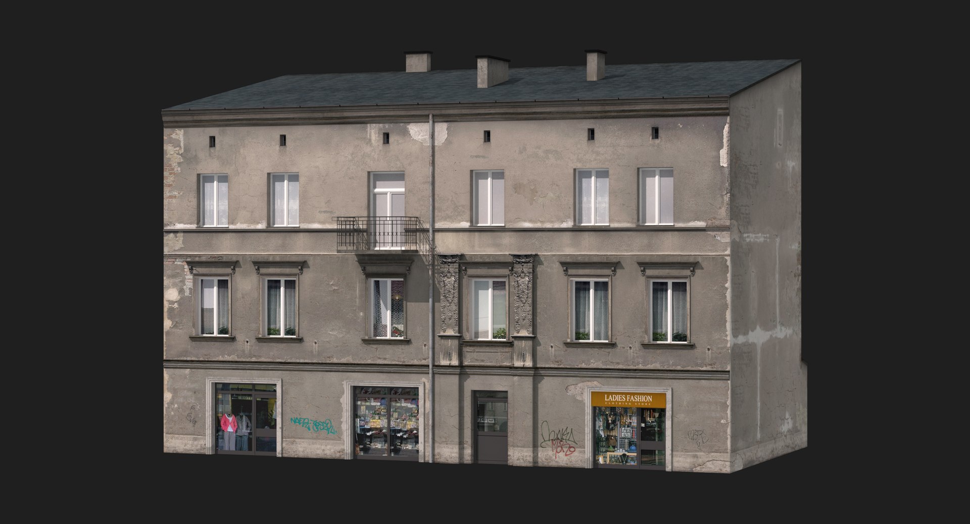3d Model Old Building
