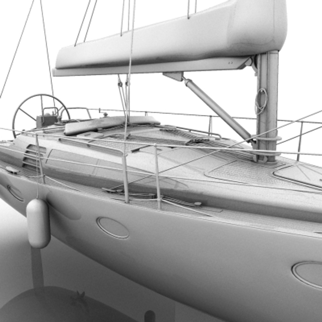 sunbeam 34 sailboat sails 3d model