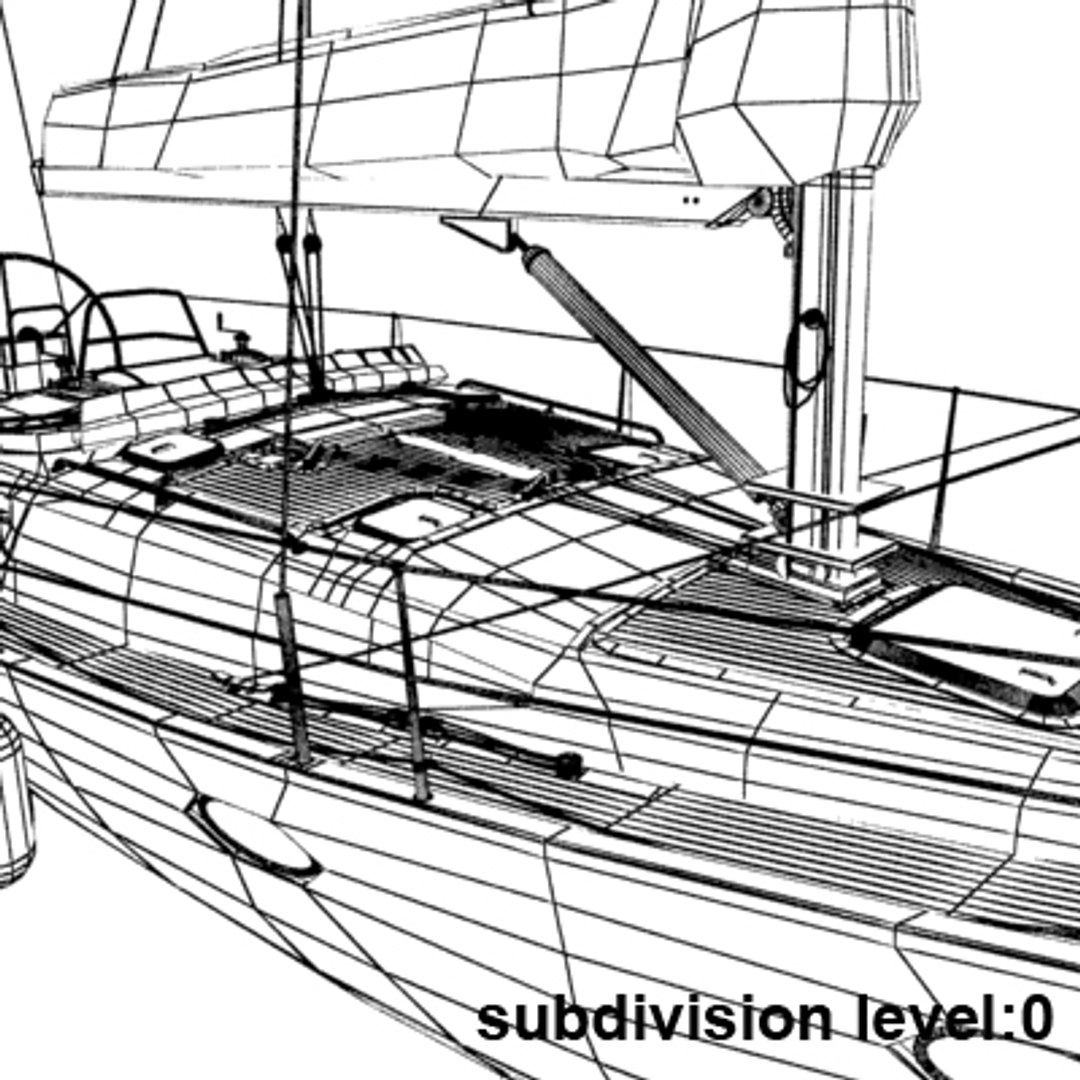 sunbeam 34 sailboat sails 3d model