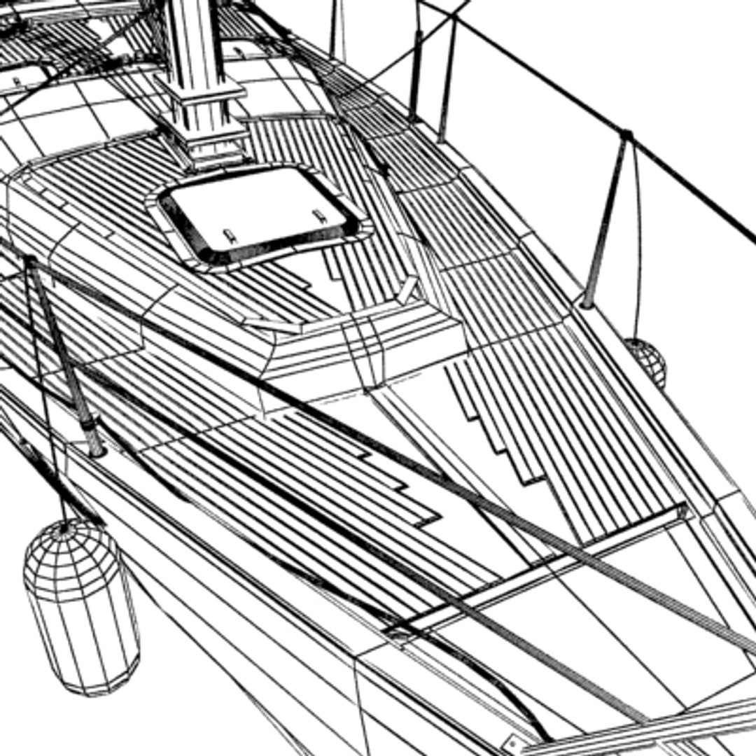 sunbeam 34 sailboat sails 3d model