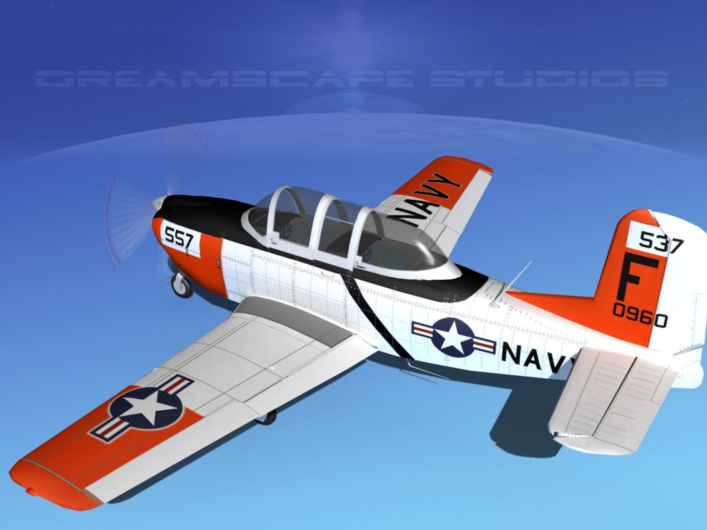 3D model beechcraft t-34 mentor - TurboSquid 1218671