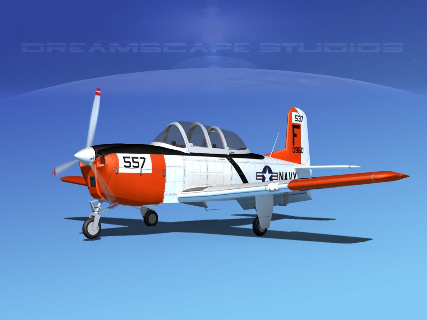 3D model beechcraft t-34 mentor - TurboSquid 1218671